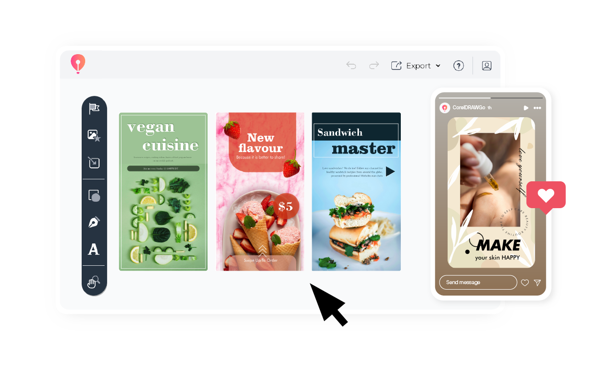 How to create a captivating Instagram story with CorelDRAW Go