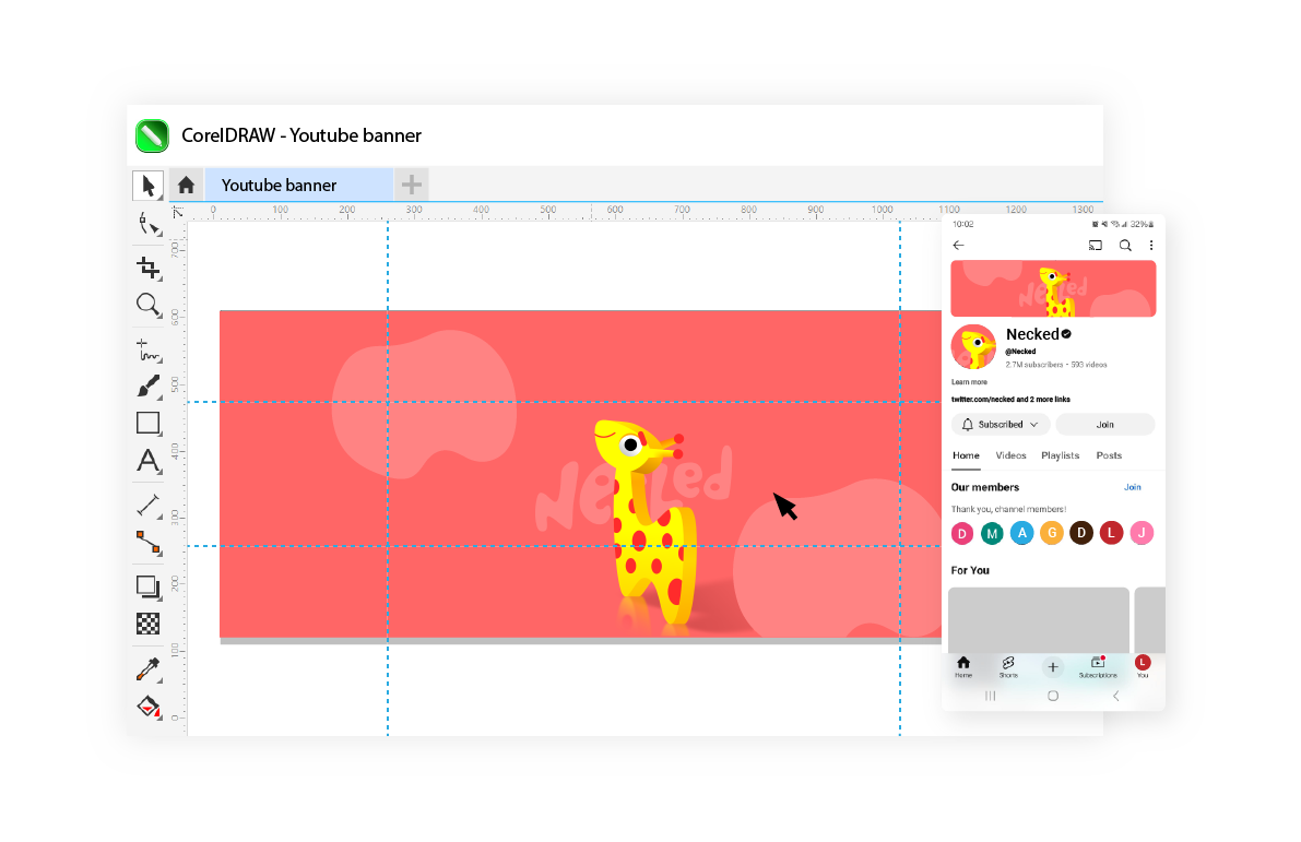 How to create a captivating YouTube banner with CorelDRAW