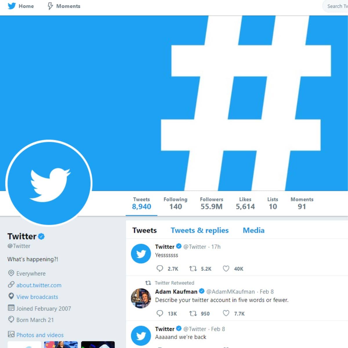 Blue Headers For Twitter